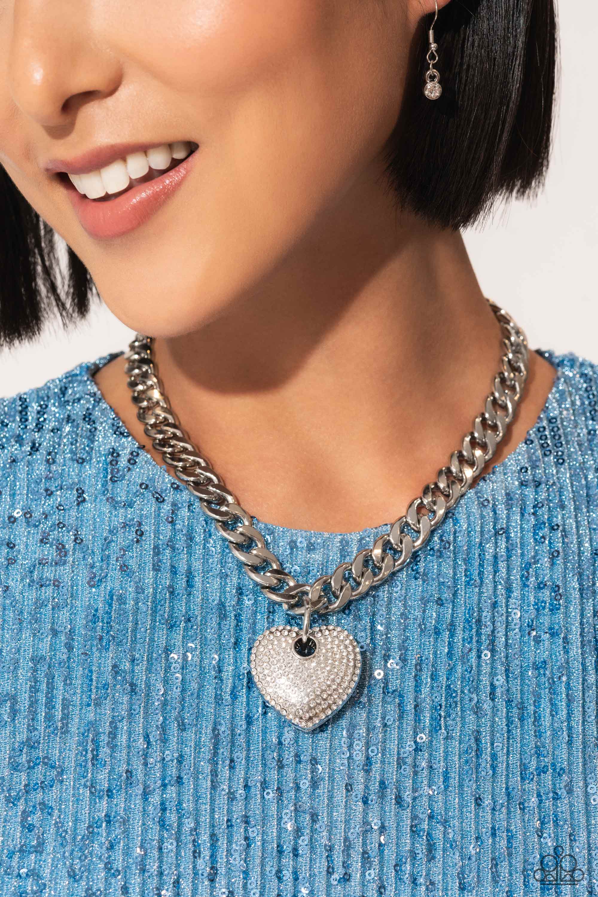 Ardent Affection - white - Paparazzi necklace – JewelryBlingThing