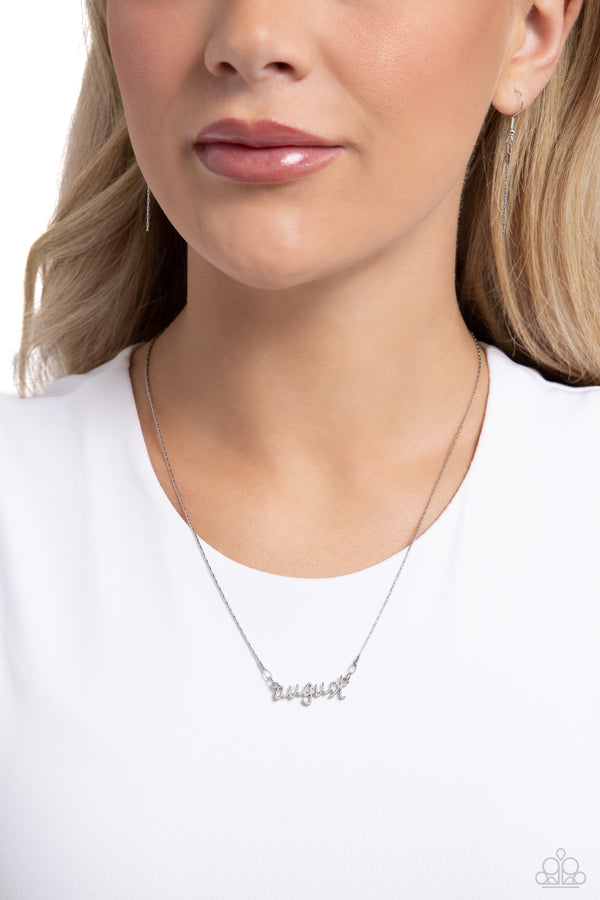 Birth Month Bling - August - silver - Paparazzi necklace ...
