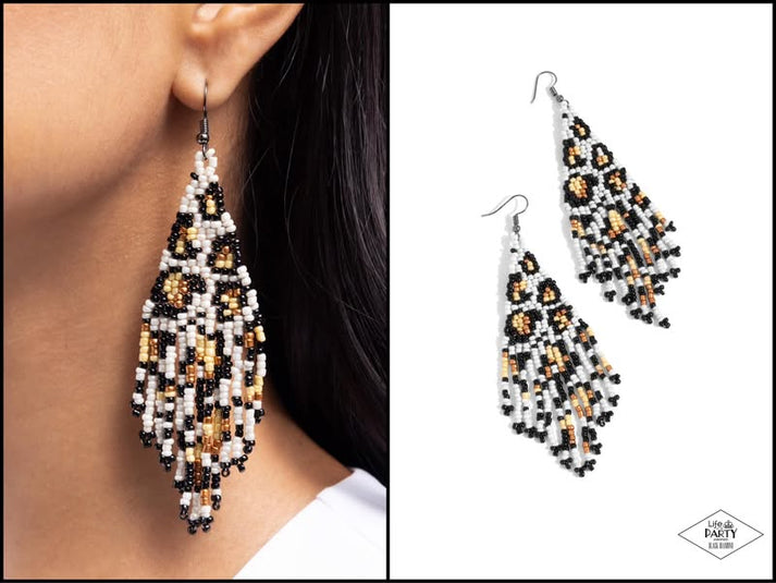 Bodacious Bombshell - white - Paparazzi earrings – JewelryBlingThing