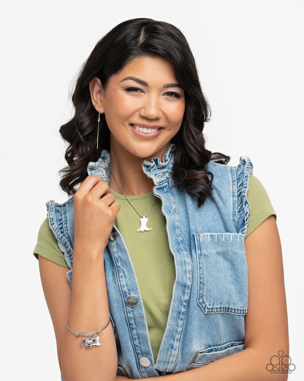 Boot Scootin' Bravado - white - Paparazzi necklace – JewelryBlingThing