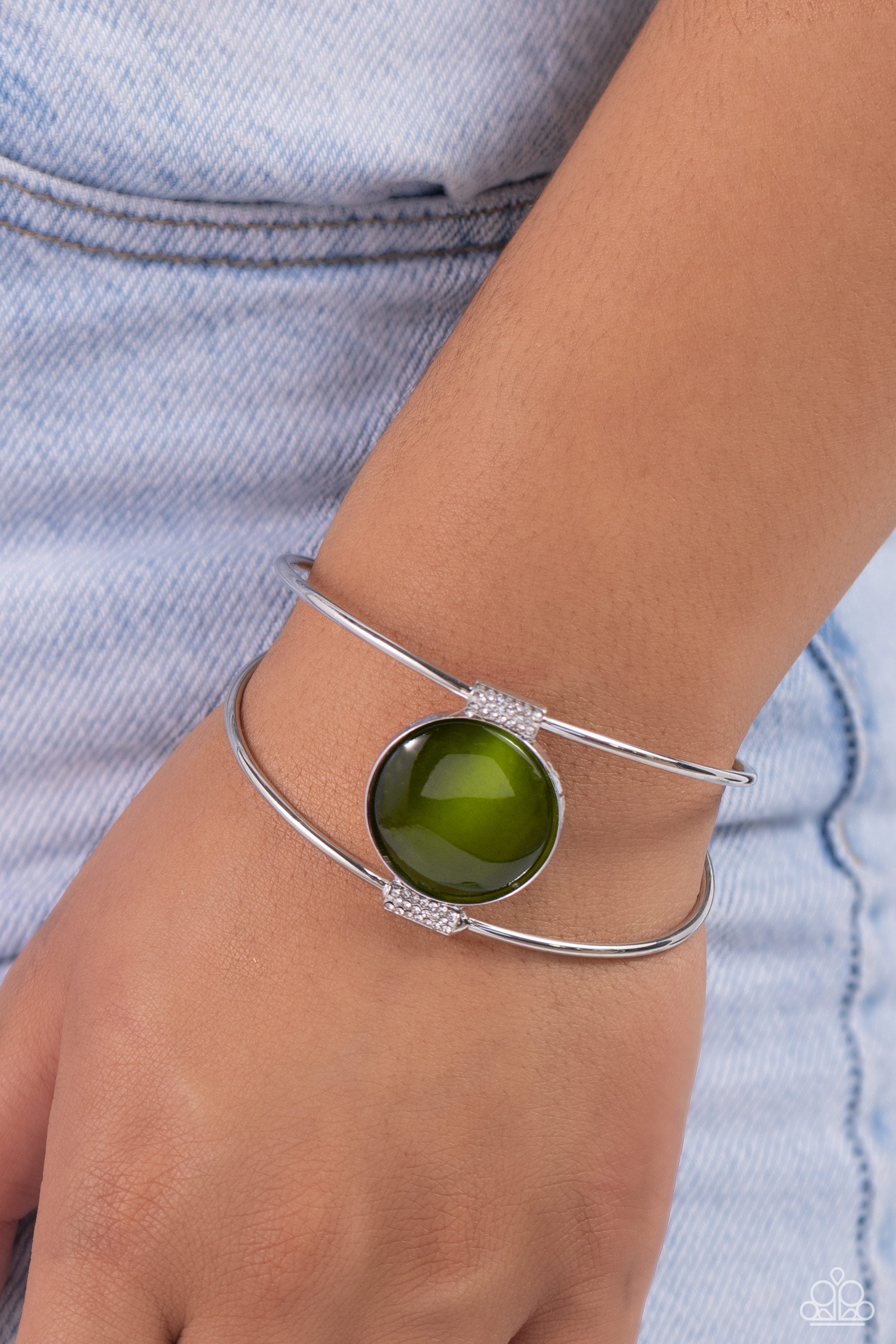 Candescent Cats Eye - green - Paparazzi bracelet – JewelryBlingThing