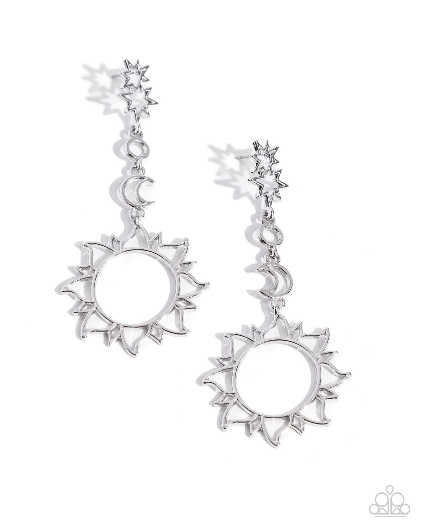 Celestial Chic - silver - Paparazzi earrings – JewelryBlingThing