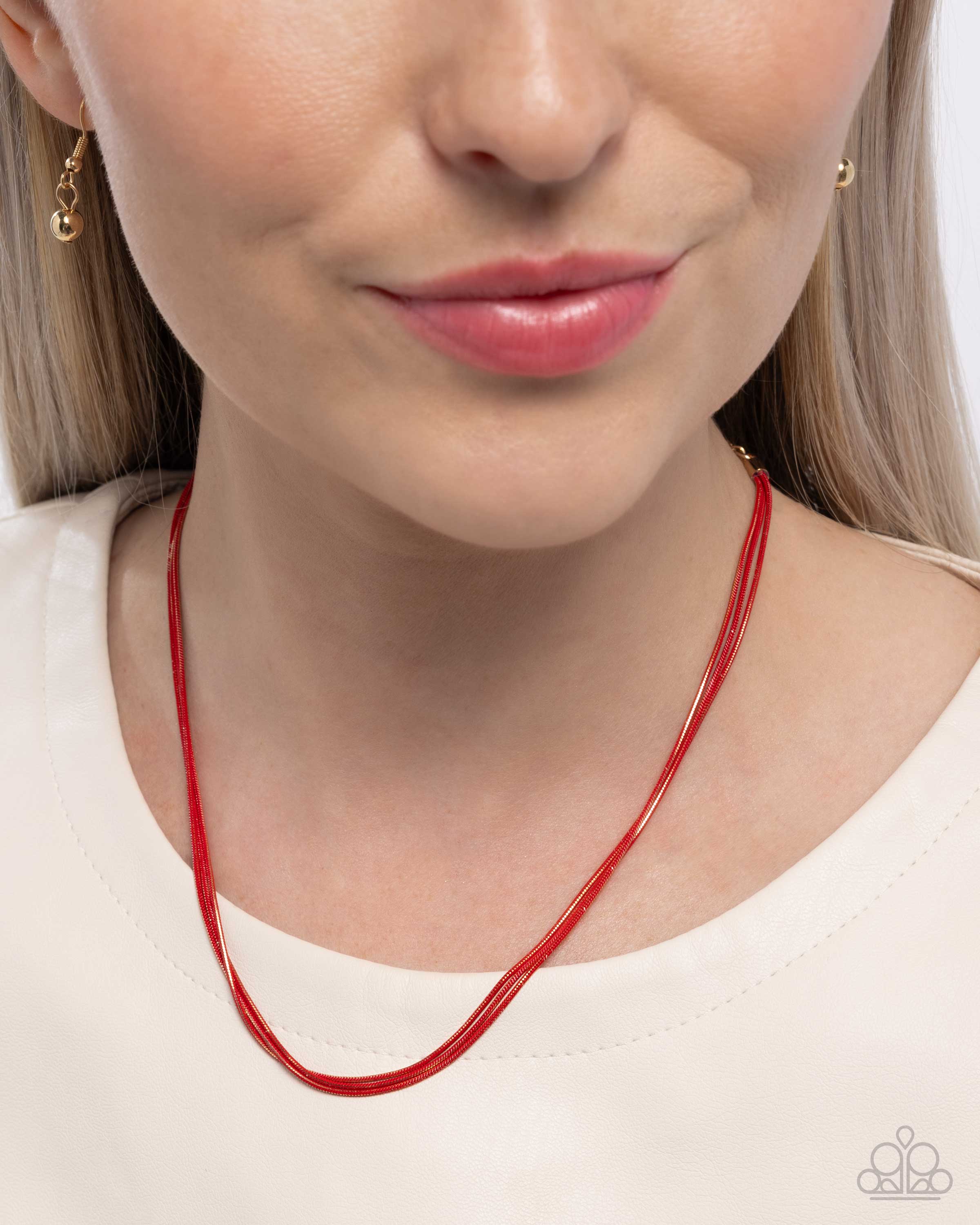 Corded Champion - red - Paparazzi necklace – JewelryBlingThing