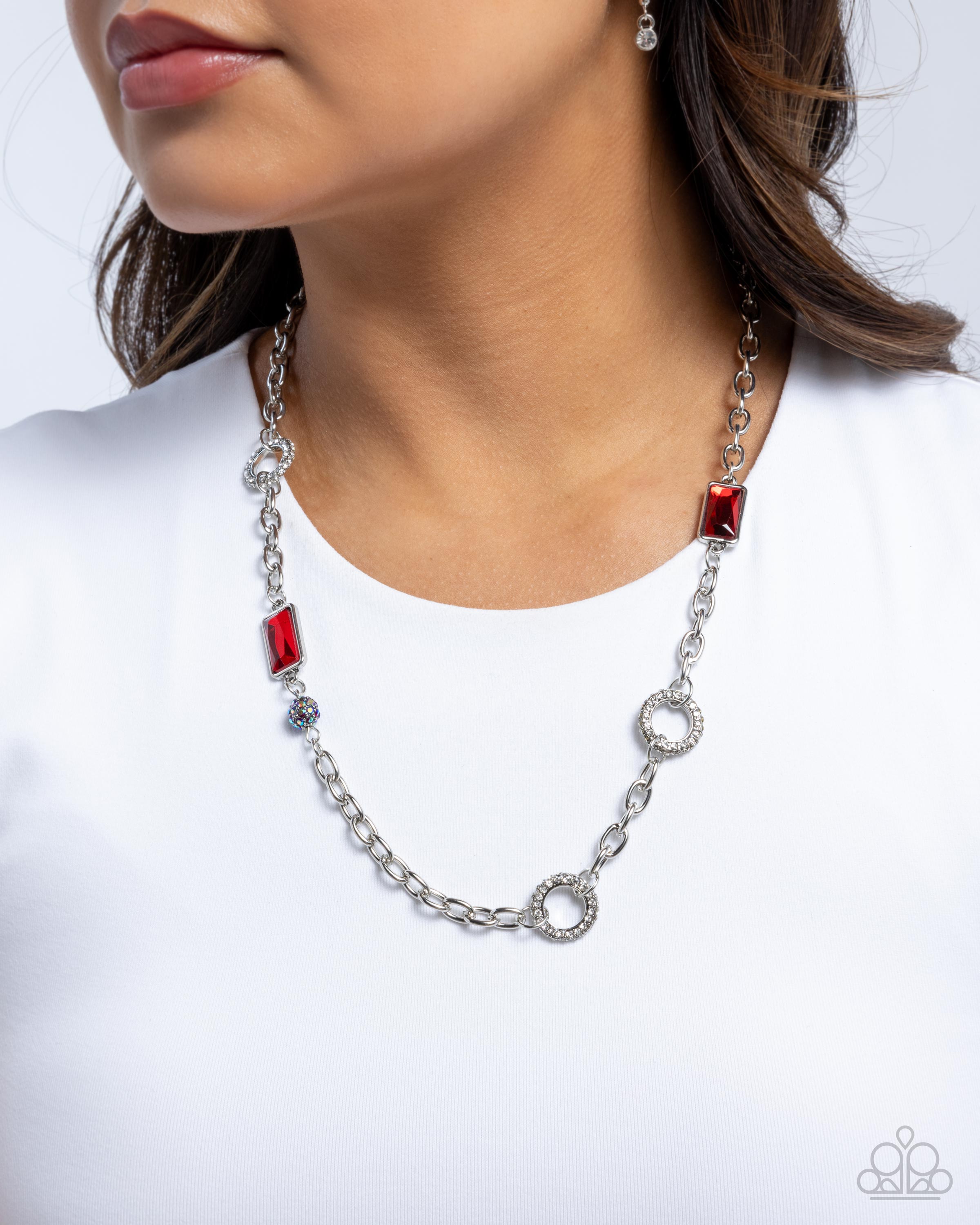 Effulgent Emeralds - red - Paparazzi necklace – JewelryBlingThing