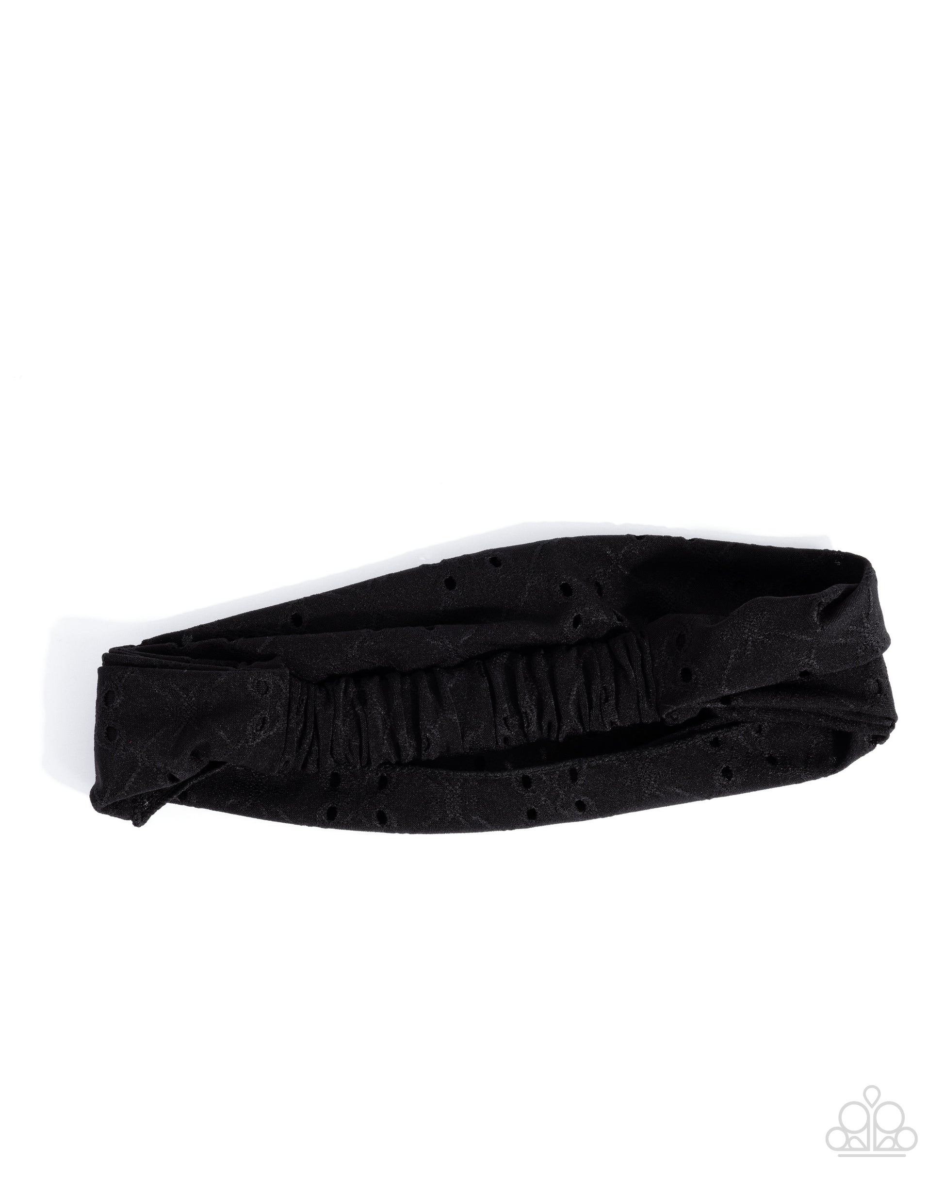Eyelet Elegance - black - Paparazzi headband – JewelryBlingThing