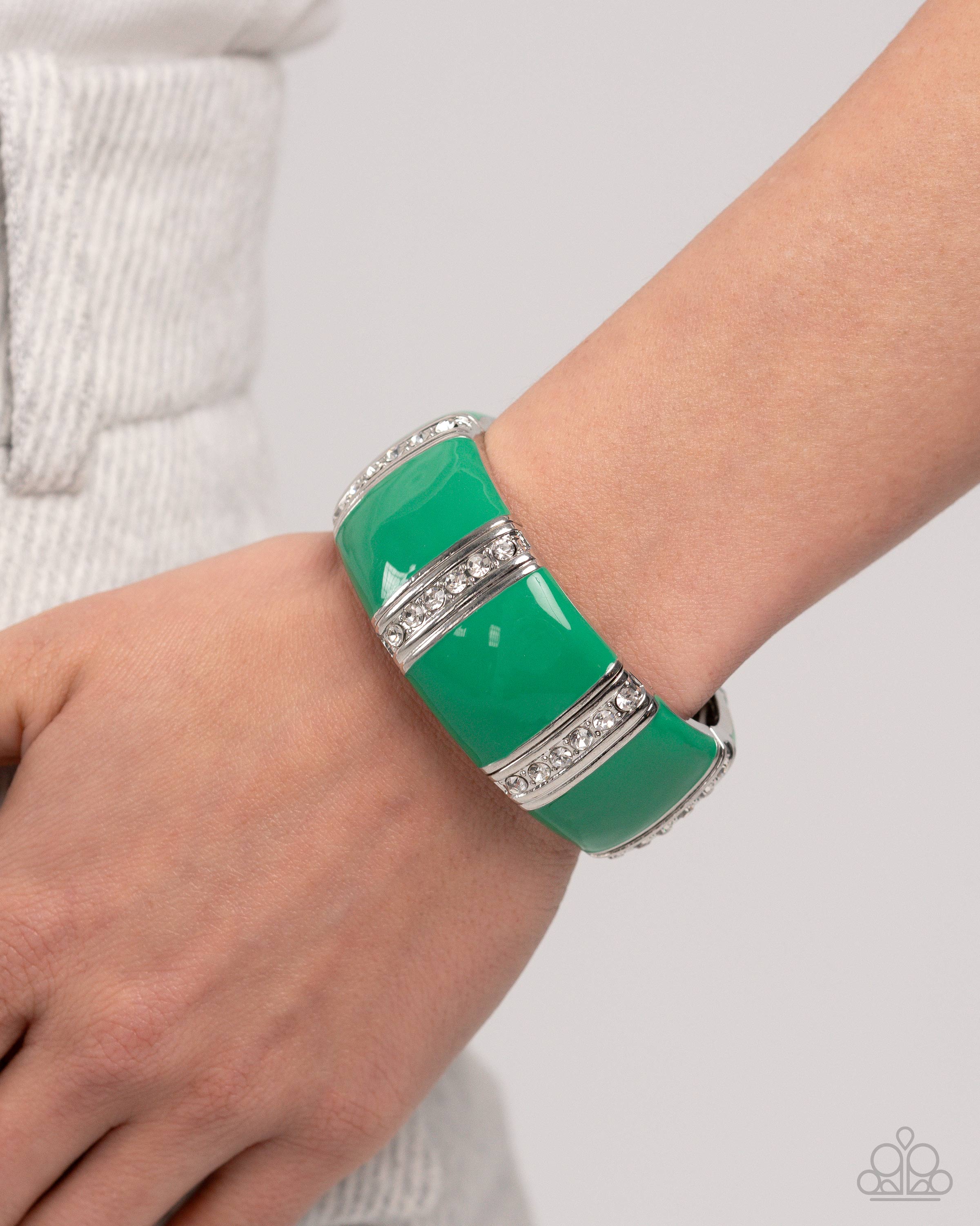 Colored Cameo - green - Paparazzi bracelet – JewelryBlingThing