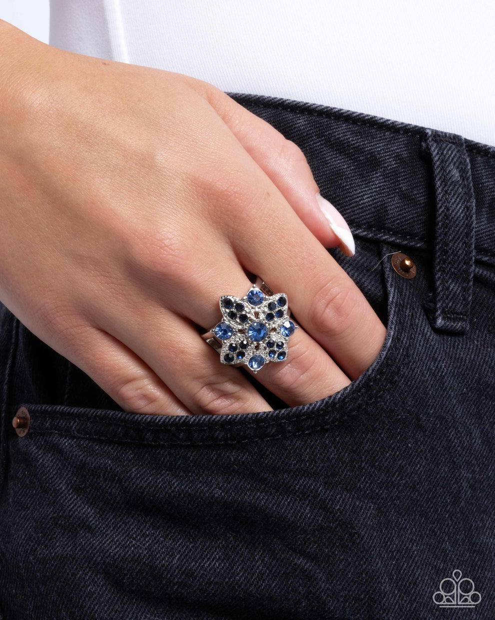 Floral Forte - blue - Paparazzi ring – JewelryBlingThing