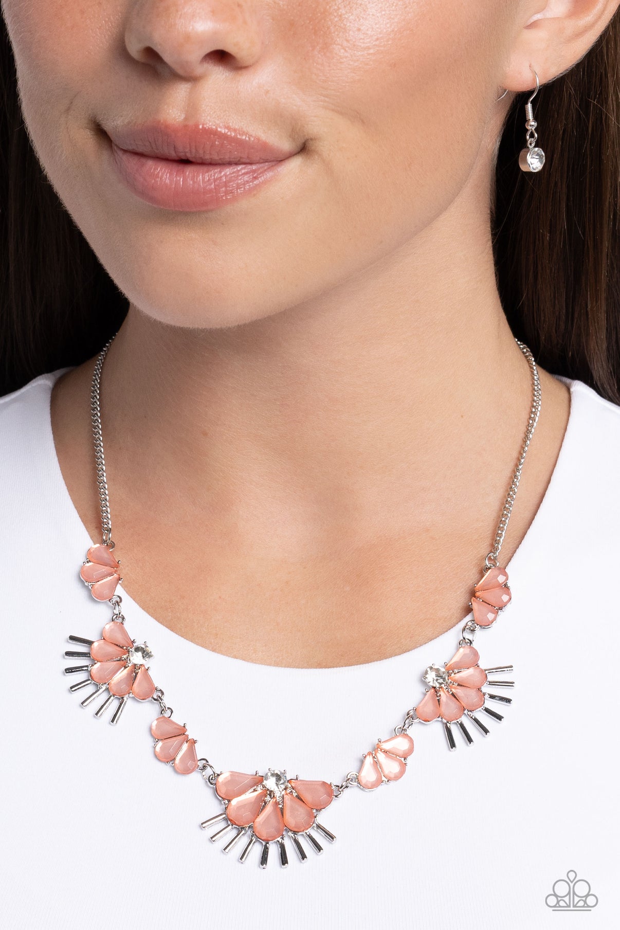 Fluttering Fan - orange - Paparazzi necklace – JewelryBlingThing