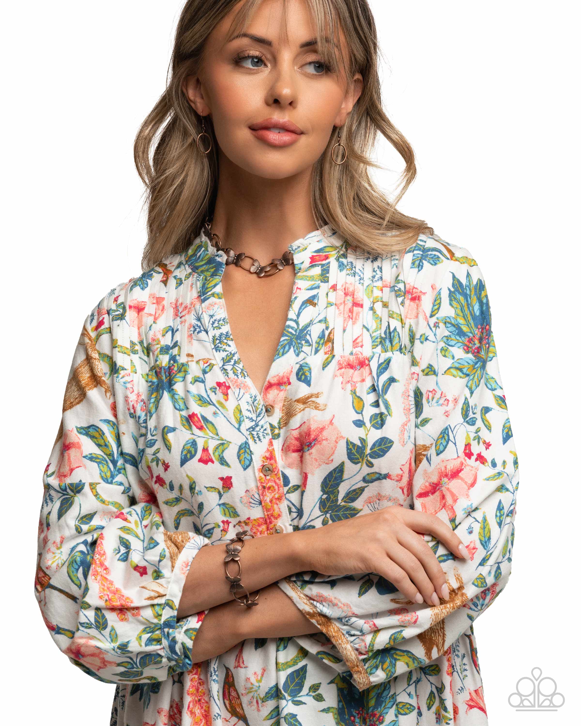 Fluttering Form - copper - Paparazzi complete set – JewelryBlingThing