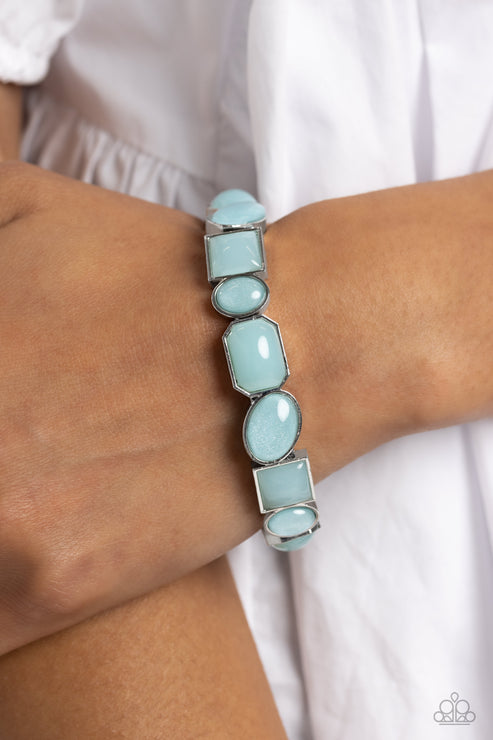 Giving Geometrics - blue - Paparazzi bracelet – JewelryBlingThing