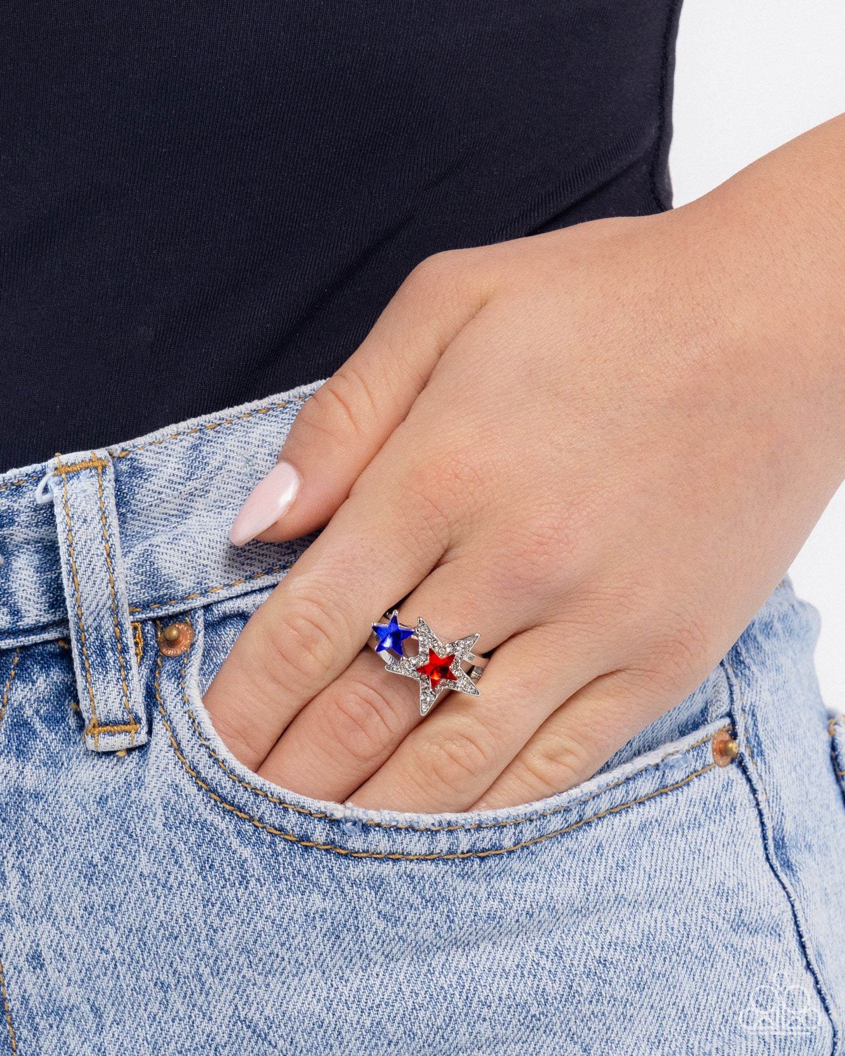 I Pledge Allegiance to the Stars - multi - Paparazzi ring ...