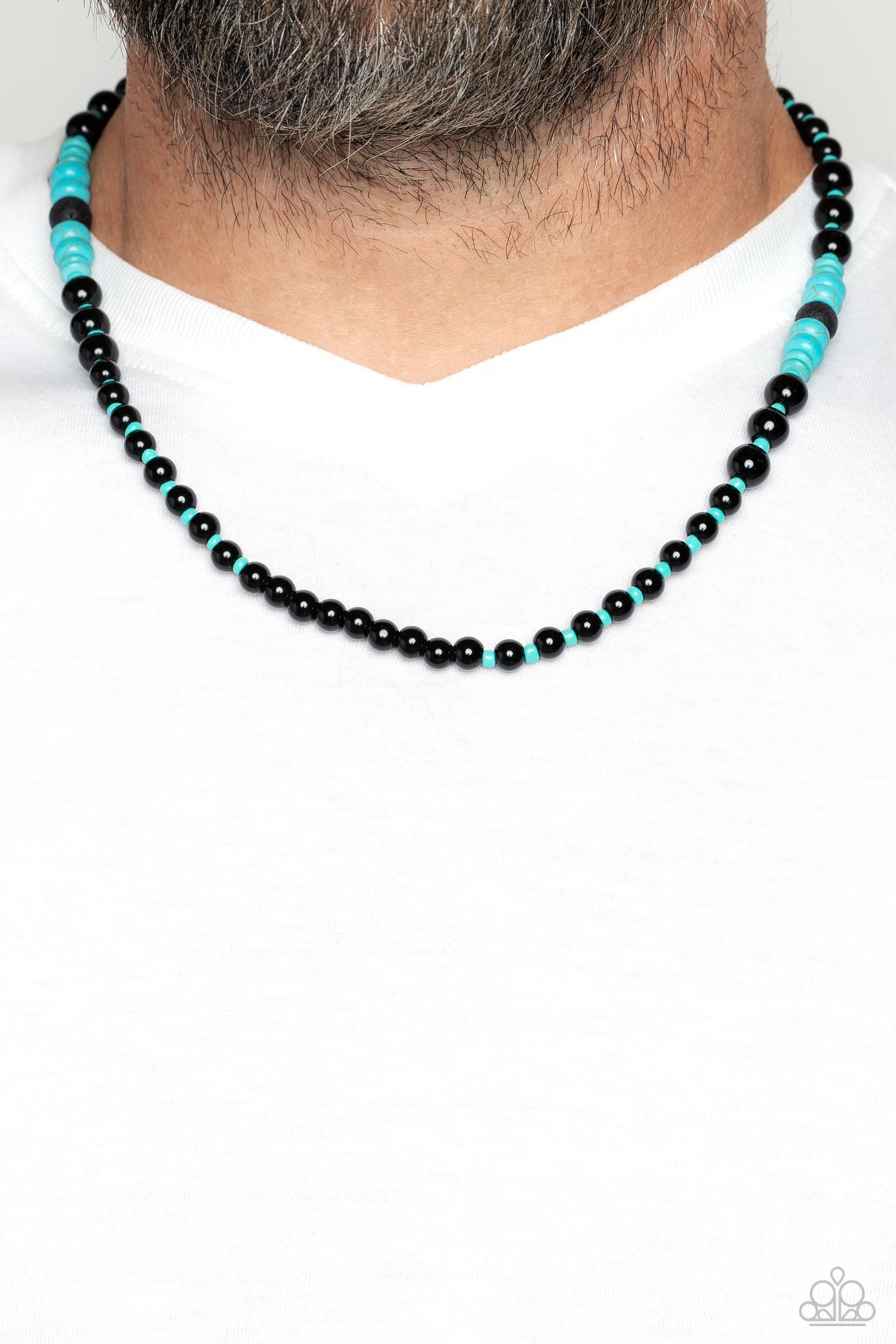 Legendary Lava - blue - Paparazzi MENS necklace – JewelryBlingThing