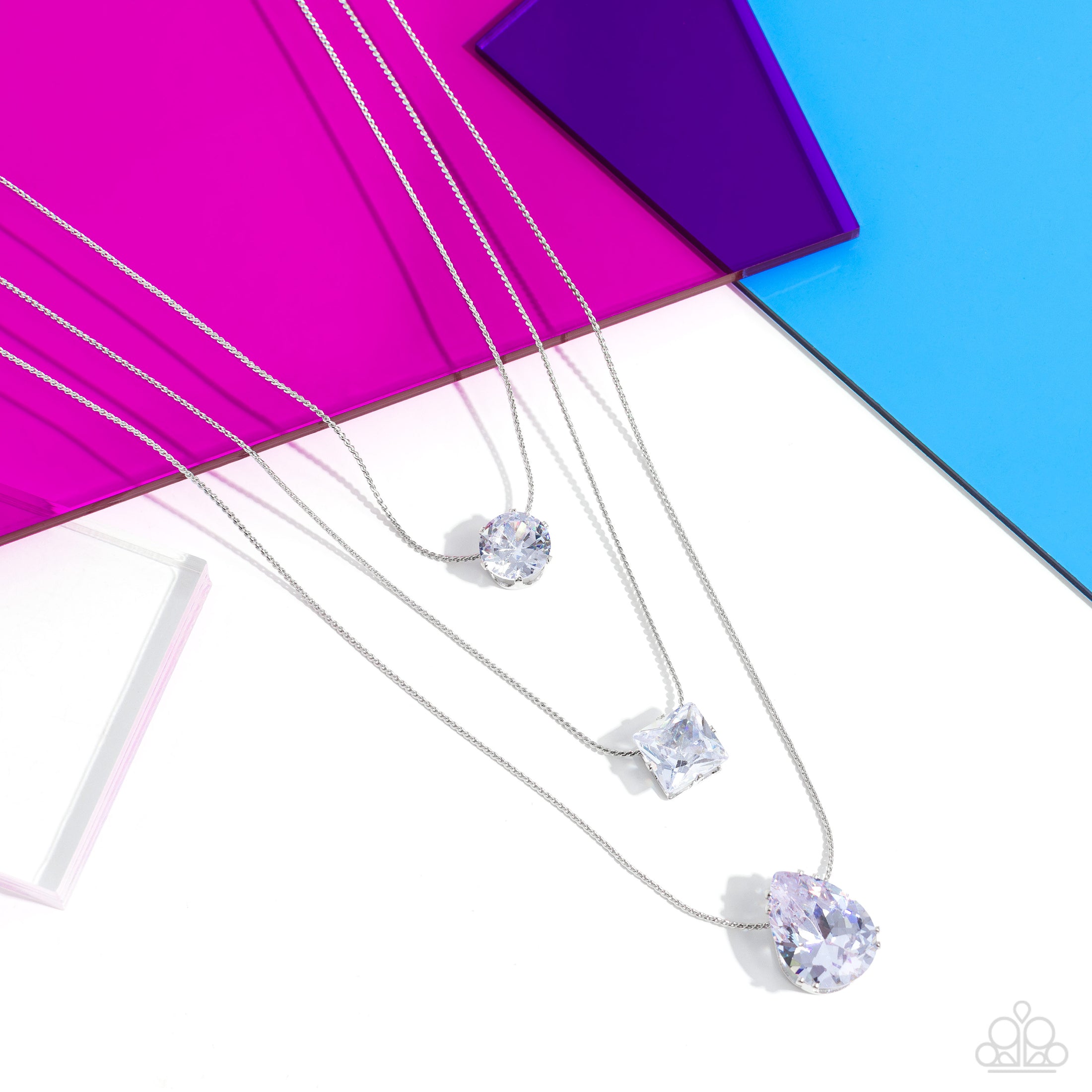 Lustrous Layers - white - Paparazzi necklace – JewelryBlingThing