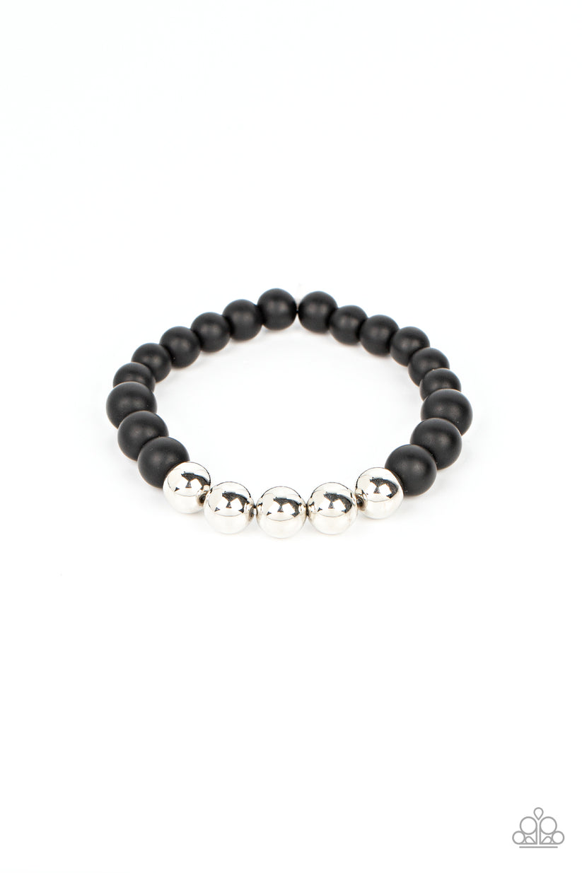 METALHEAD in the Clouds - black - Paparazzi MENS bracelet ...