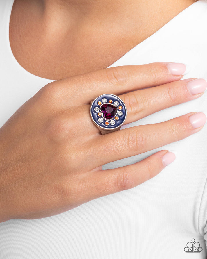 Parlor Painting - blue - Paparazzi ring – JewelryBlingThing