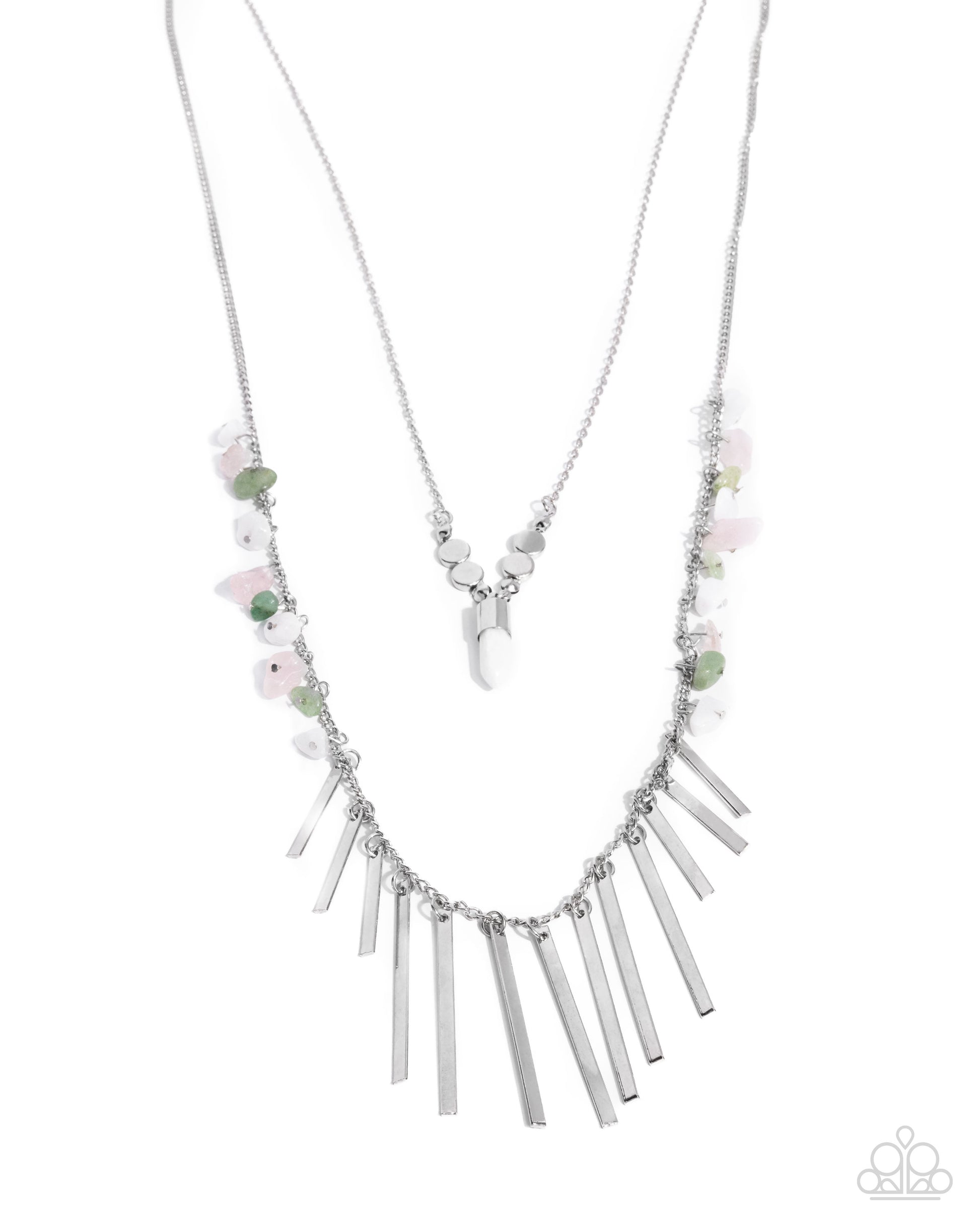 Promising Progress - white - Paparazzi necklace – JewelryBlingThing