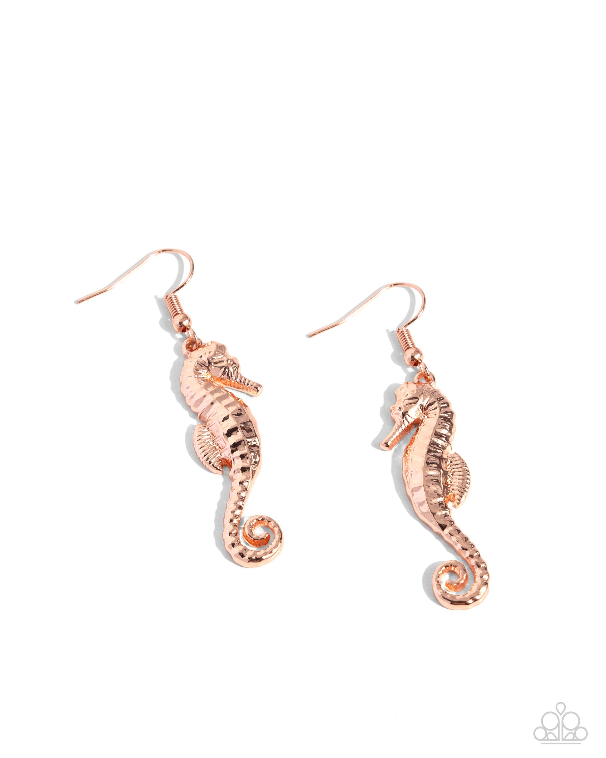 Seahorse Sheen - copper - Paparazzi earrings – JewelryBlingThing