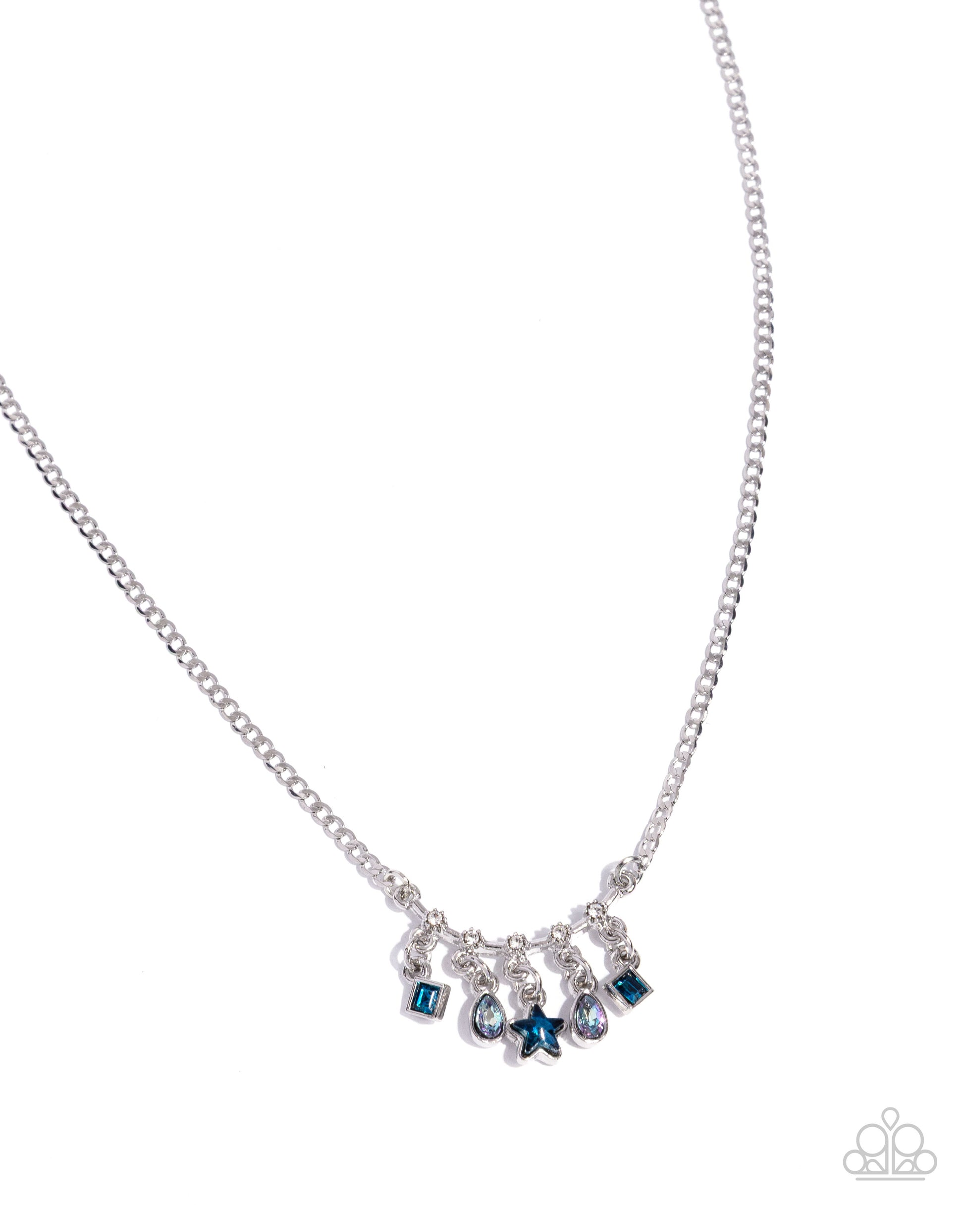 Shape Symphony - blue - Paparazzi necklace – JewelryBlingThing
