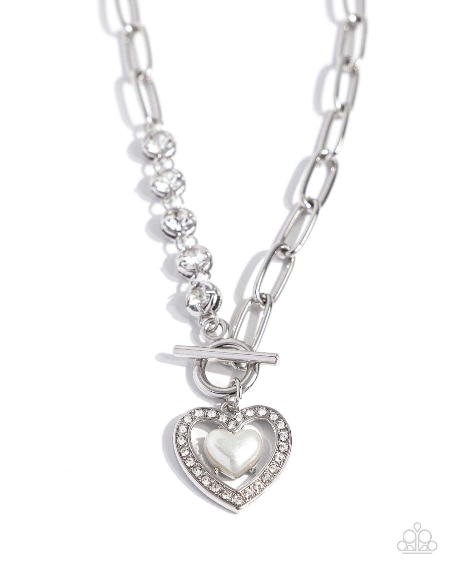 Soft-Hearted Style - white - Paparazzi necklace – JewelryBlingThing