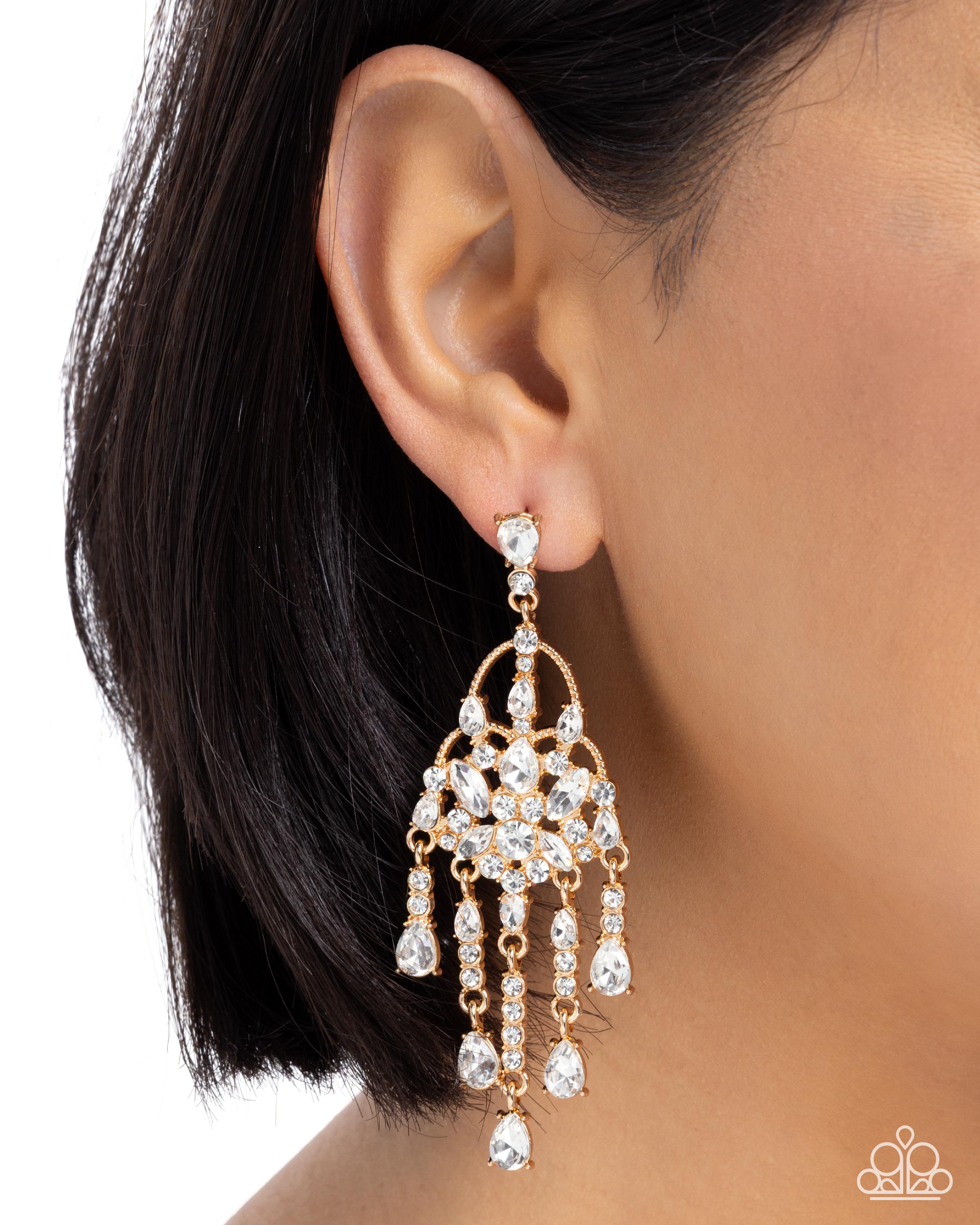 Sparkly Shimmy - gold - Paparazzi earrings – JewelryBlingThing