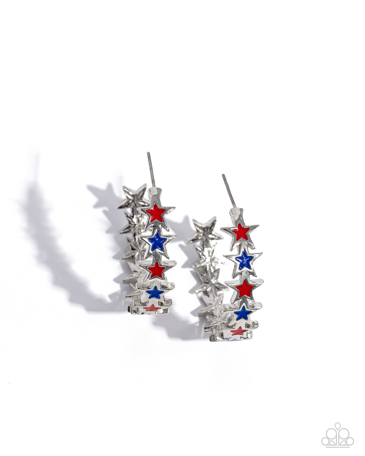 Star Spangled Statement - multi (red, white and blue) - Paparazzi earr ...