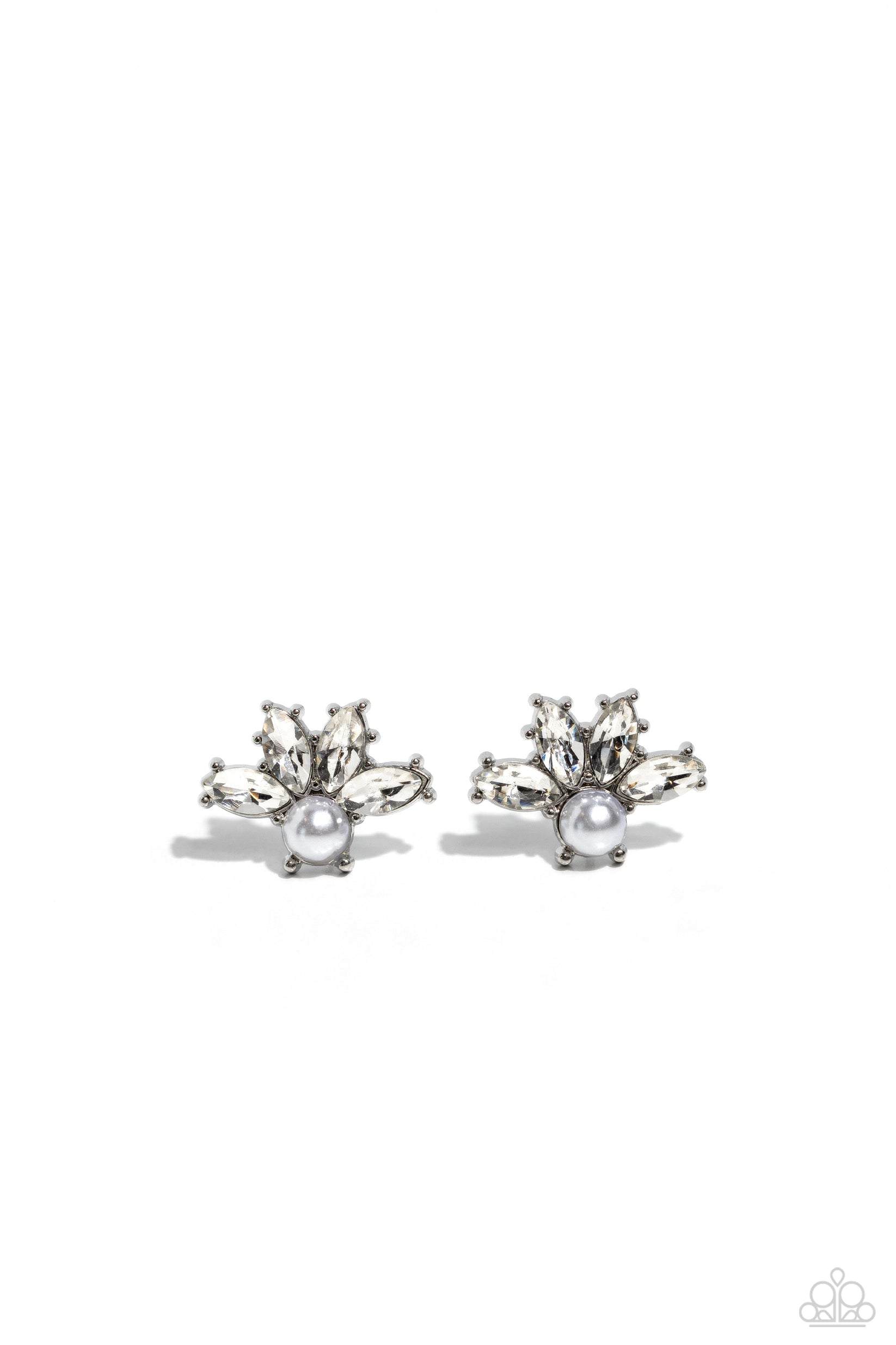 Stellar Showcase - white - Paparazzi earrings – JewelryBlingThing