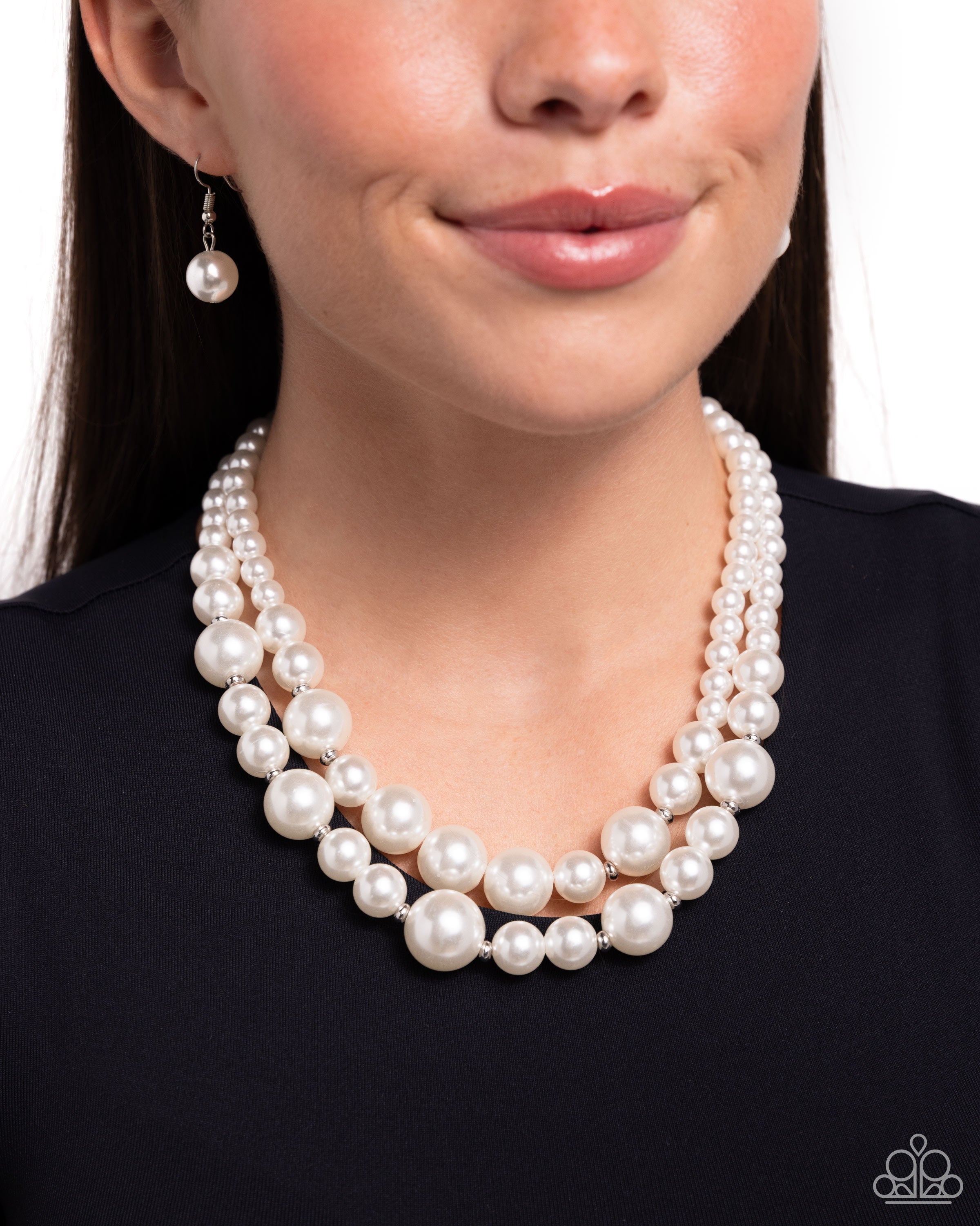 The More The Modest - white - Paparazzi necklace – JewelryBlingThing