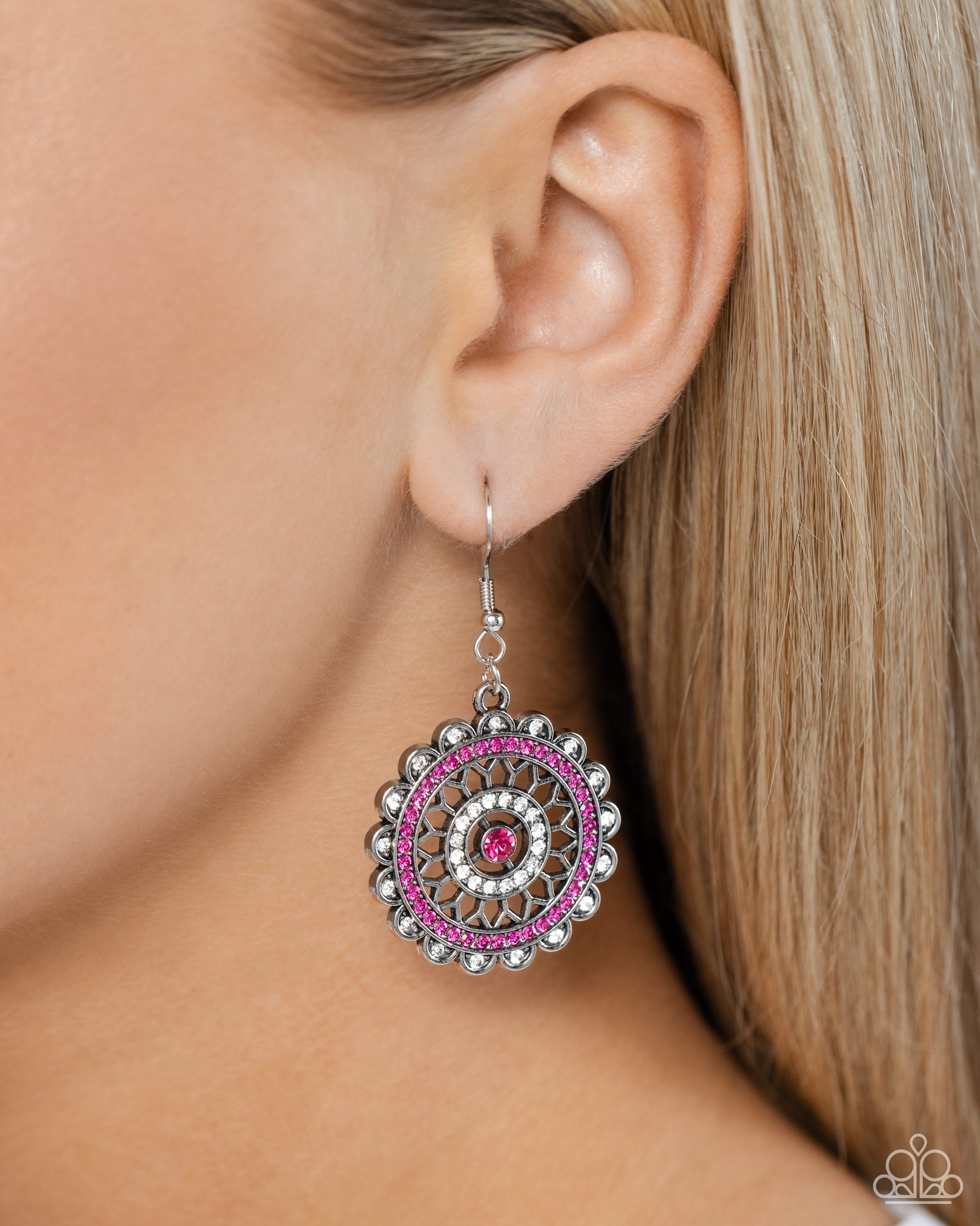 Twinkly Translation - pink - Paparazzi earrings – JewelryBlingThing