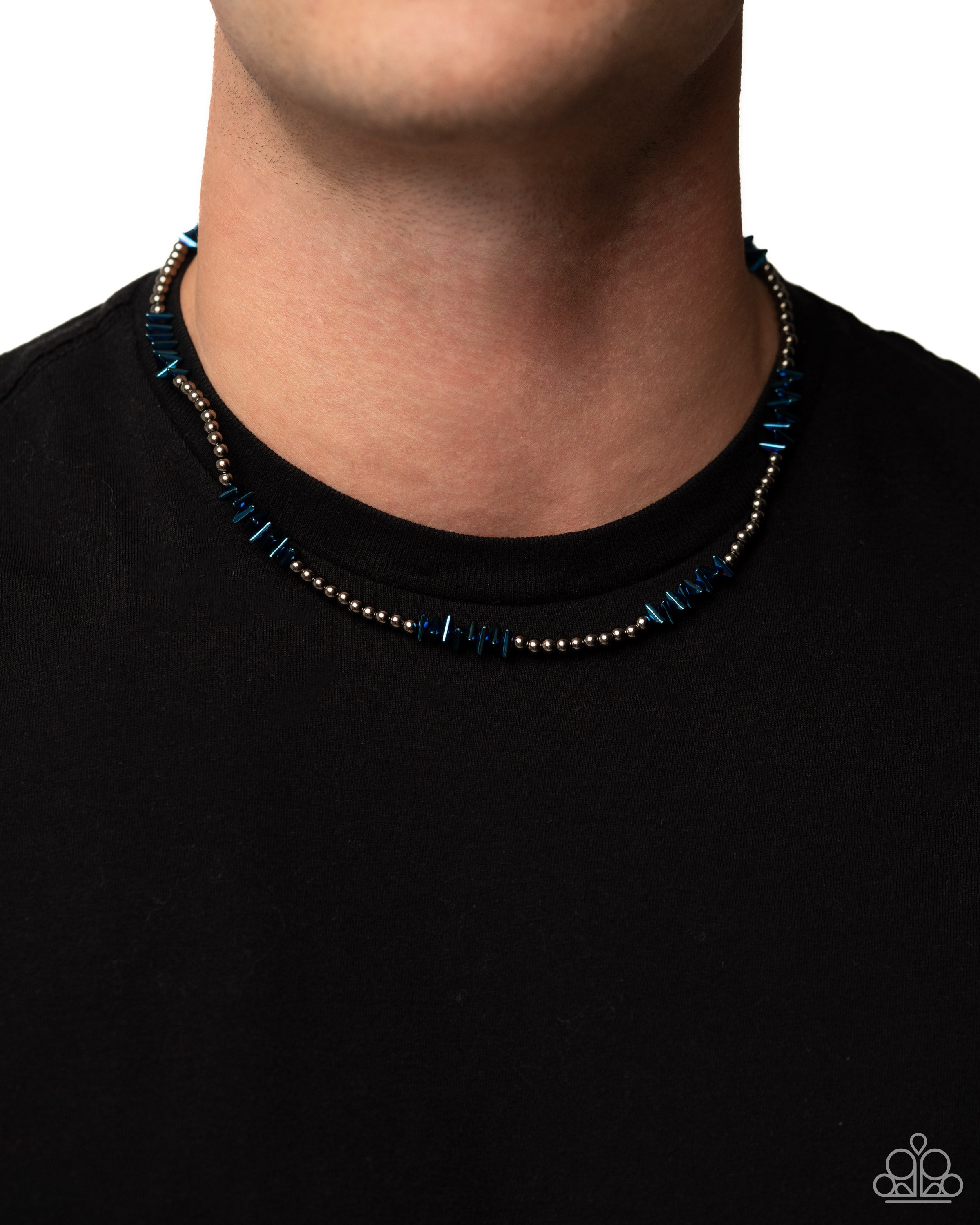 Unforgettably Urban - blue - Paparazzi MENS necklace – JewelryBlingThing
