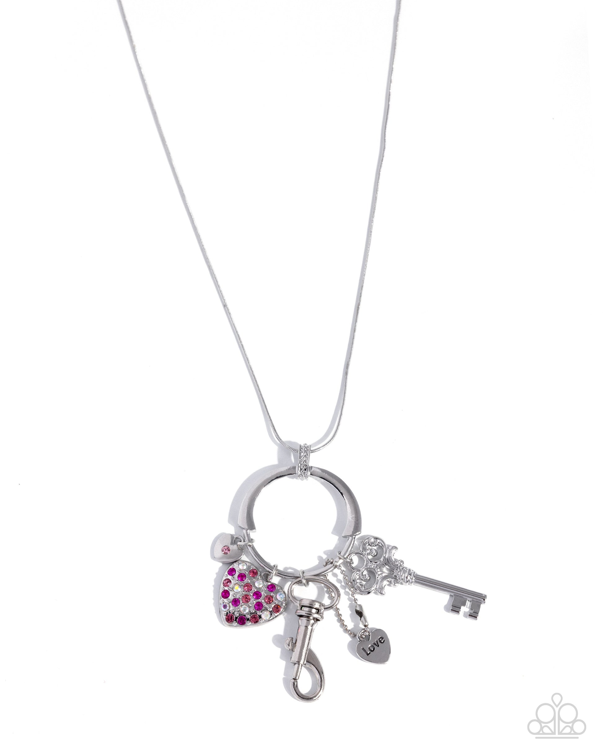 Valentines Verse - pink - Paparazzi LANYARD necklace – JewelryBlingThing