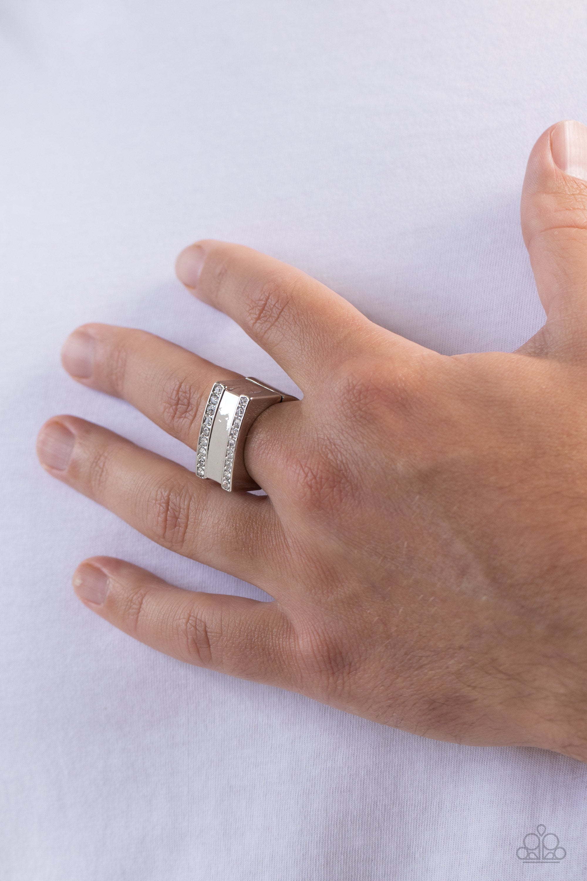 Victory - white - Paparazzi MENS ring – JewelryBlingThing