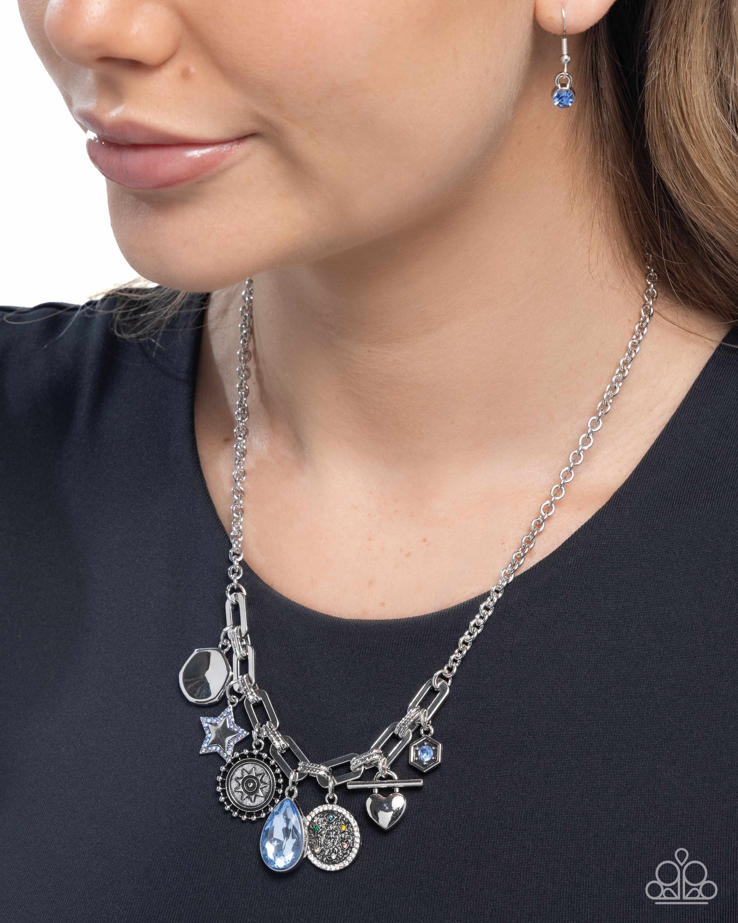 Welcome to the Show - blue - Paparazzi necklace – JewelryBlingThing