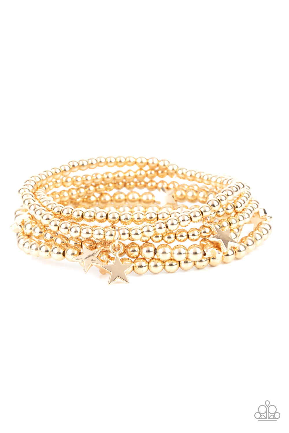 American All-Star - gold - Paparazzi bracelet – JewelryBlingThing