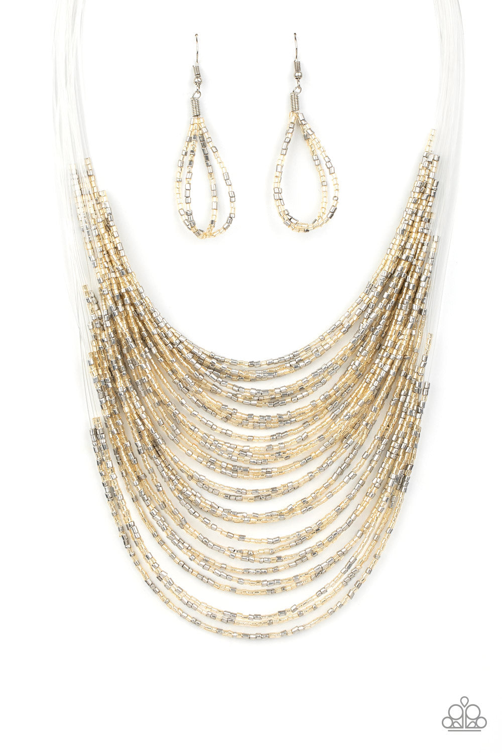 Catwalk Queen - multi (gold) - Paparazzi necklace – JewelryBlingThing