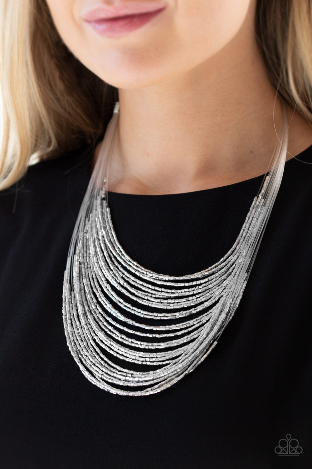 Catwalk Queen - silver - Paparazzi necklace – JewelryBlingThing