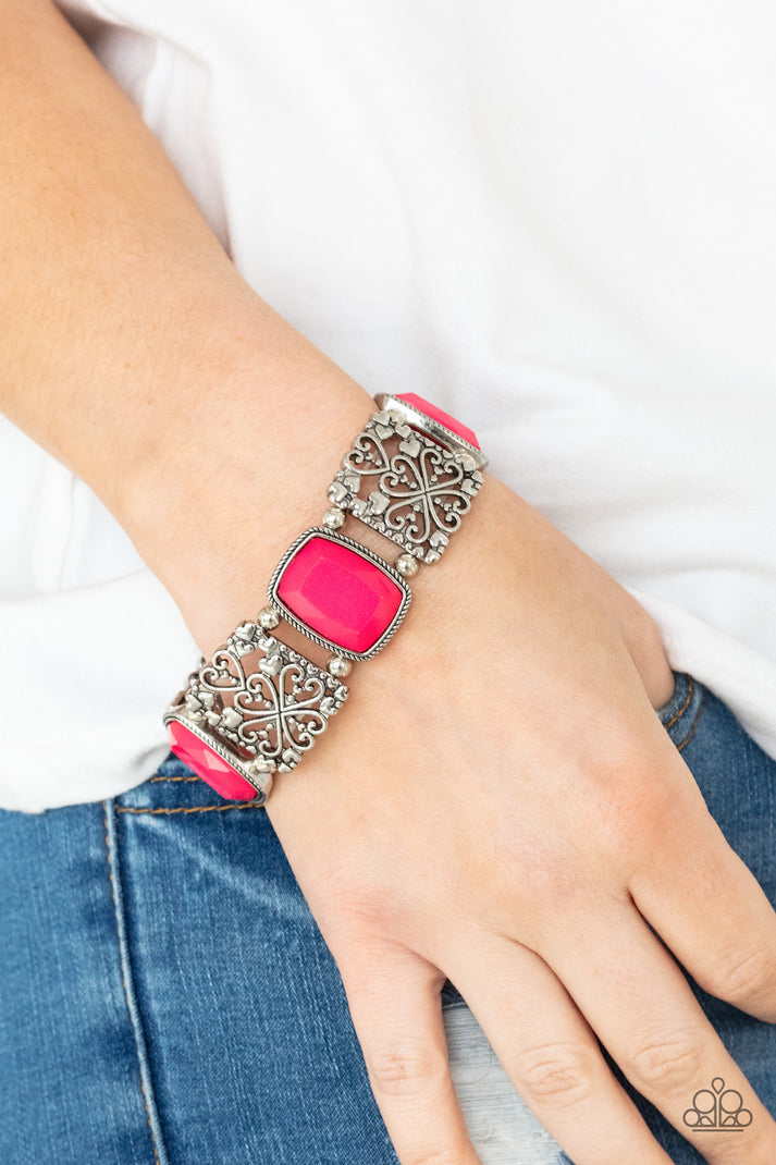 Colorful Coronation - pink - Paparazzi bracelet – JewelryBlingThing