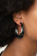 Colossal Curves - black - Paparazzi earrings – JewelryBlingThing