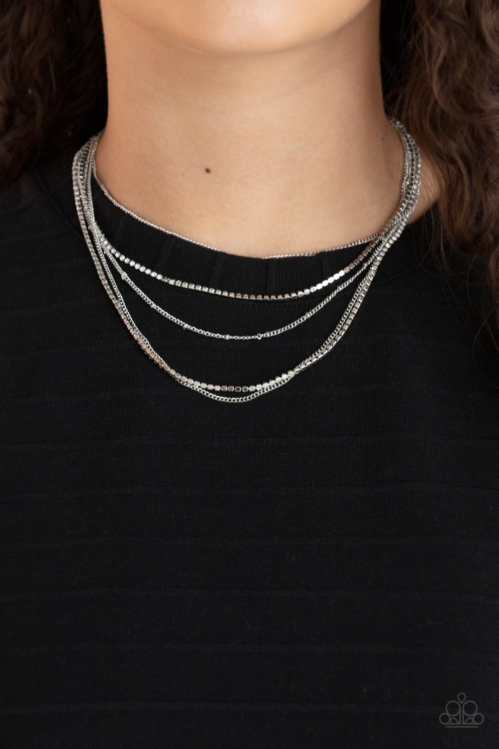 Dangerously Demure - white - Paparazzi necklace – JewelryBlingThing