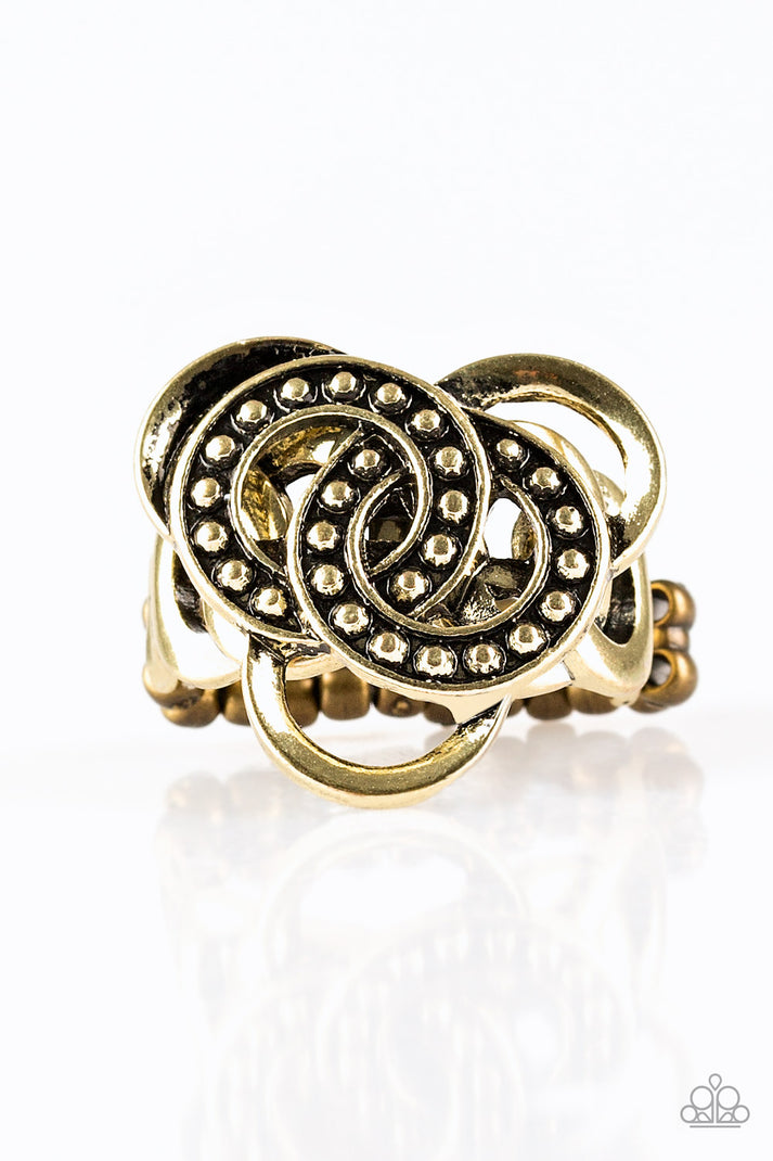 Dizzying Distraction - brass - Paparazzi ring – JewelryBlingThing