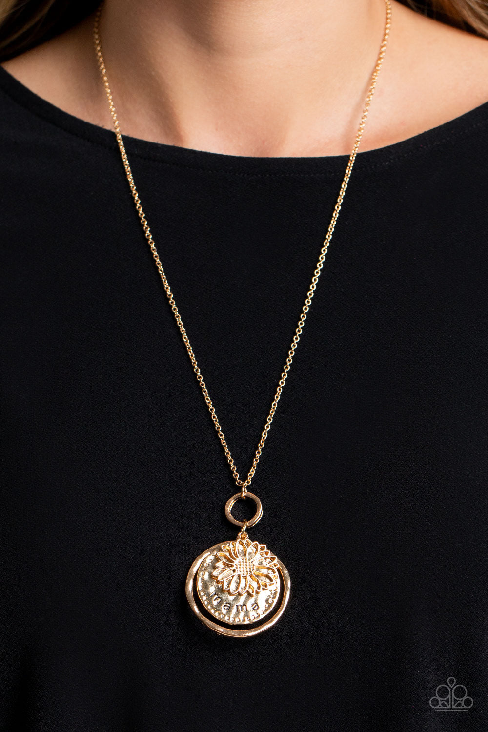Flowers for Mama - gold - Paparazzi necklace – JewelryBlingThing