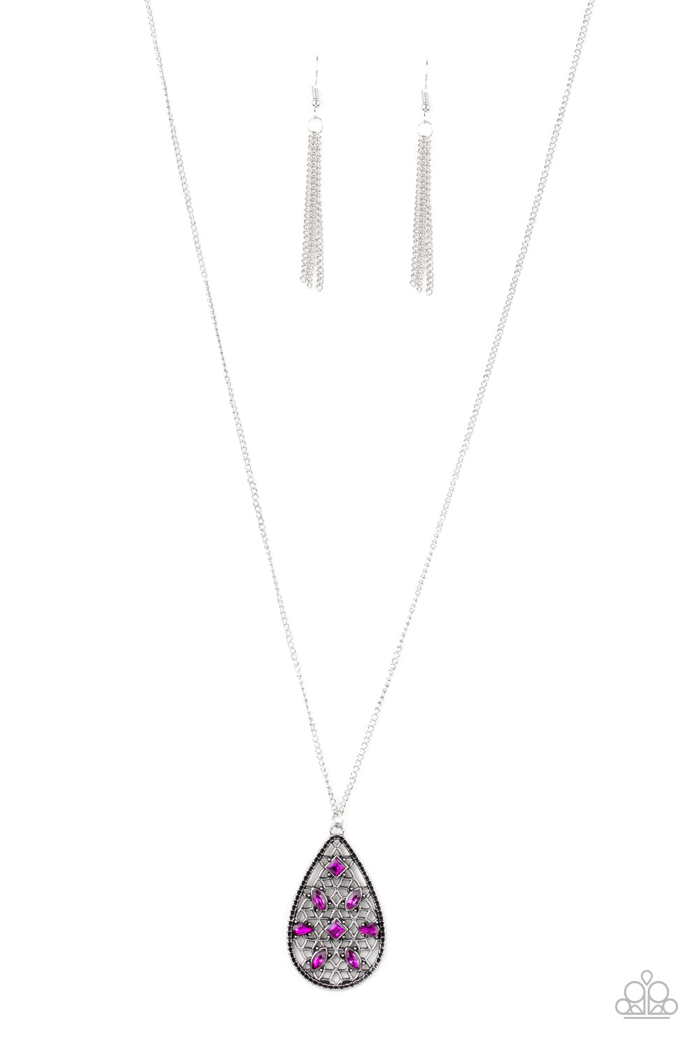 Gala Glimmer - pink - Paparazzi necklace – JewelryBlingThing
