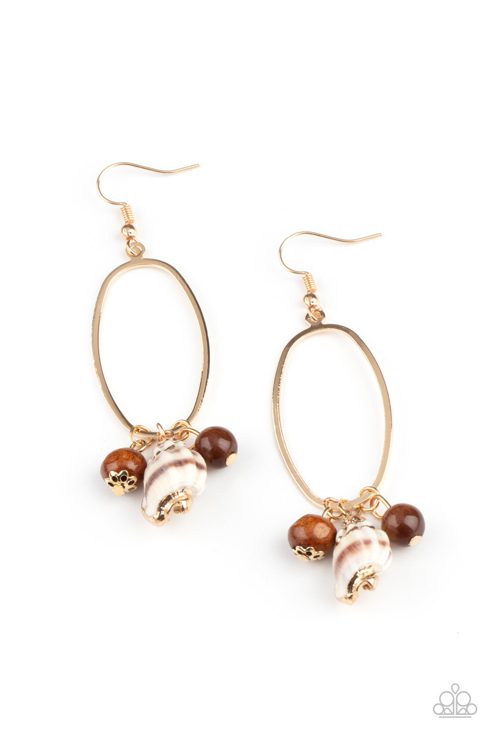 Golden Grotto - brown - Paparazzi earrings – JewelryBlingThing