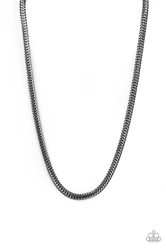 Knockout King - black - Paparazzi mens necklace – JewelryBlingThing