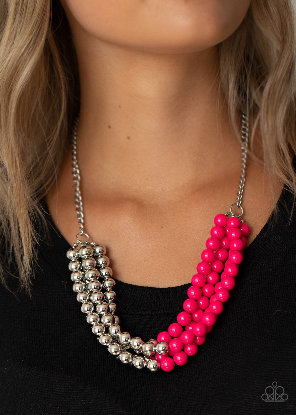 Layer After Layer - pink - Paparazzi necklace – JewelryBlingThing