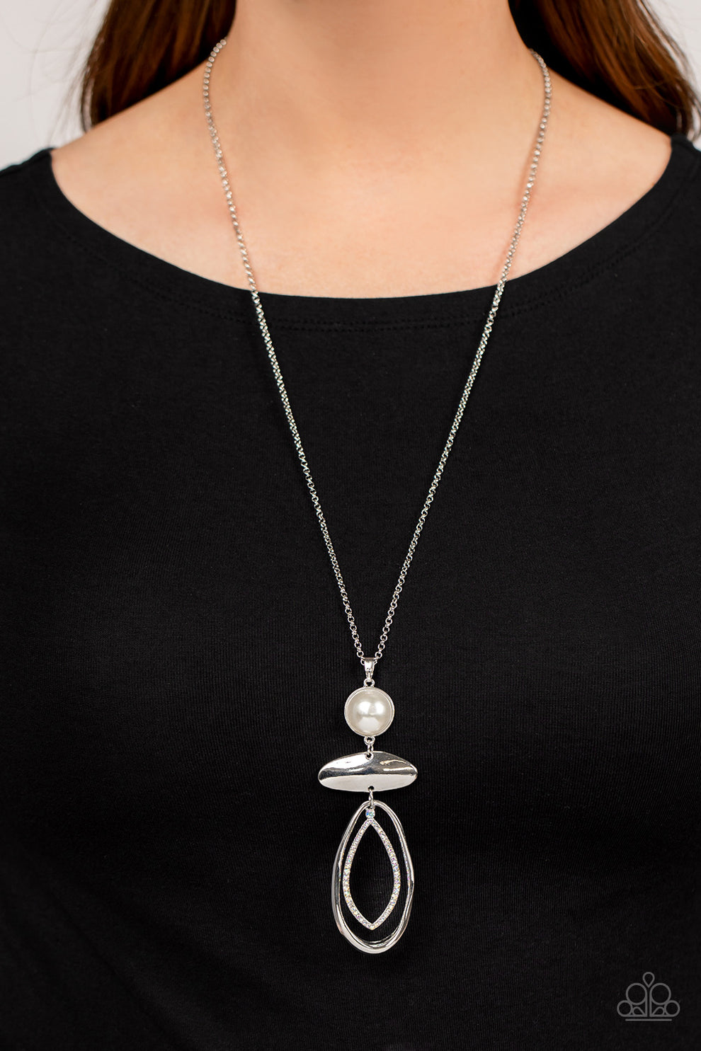 Modern Day Demure - white - Paparazzi necklace – JewelryBlingThing