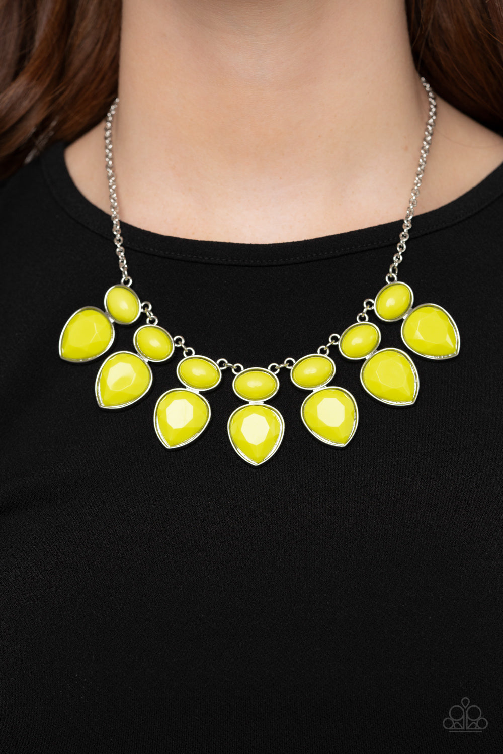 Modern Masquerade - yellow - Paparazzi necklace – JewelryBlingThing