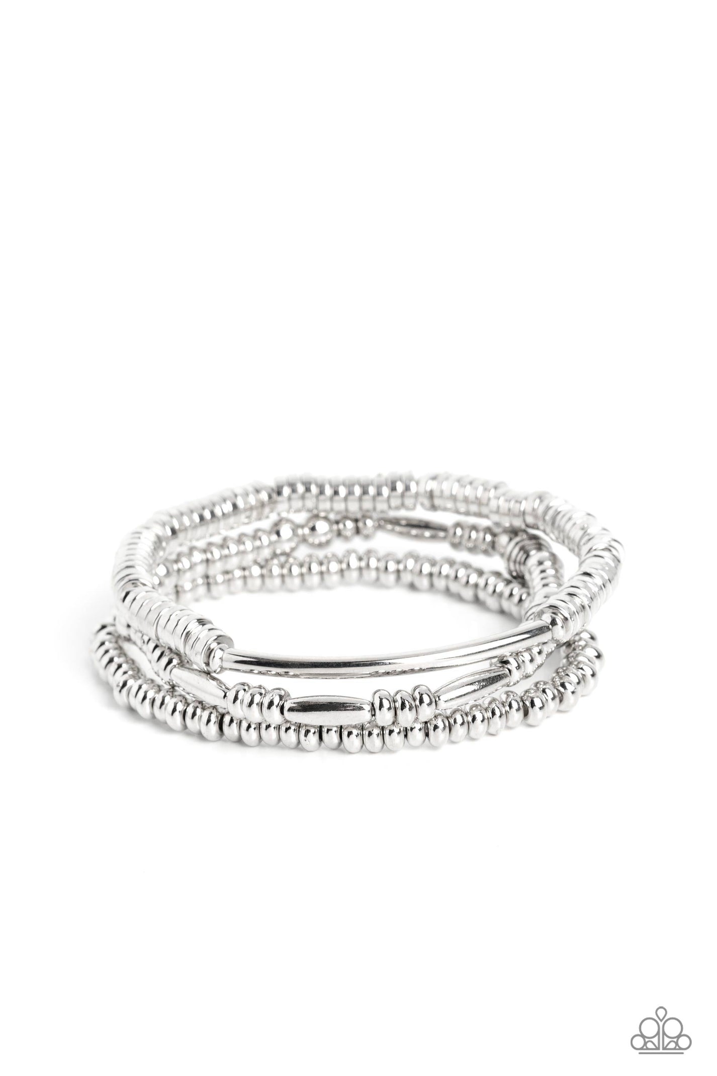 Monochromatic Medley - silver - Paparazzi bracelet – JewelryBlingThing
