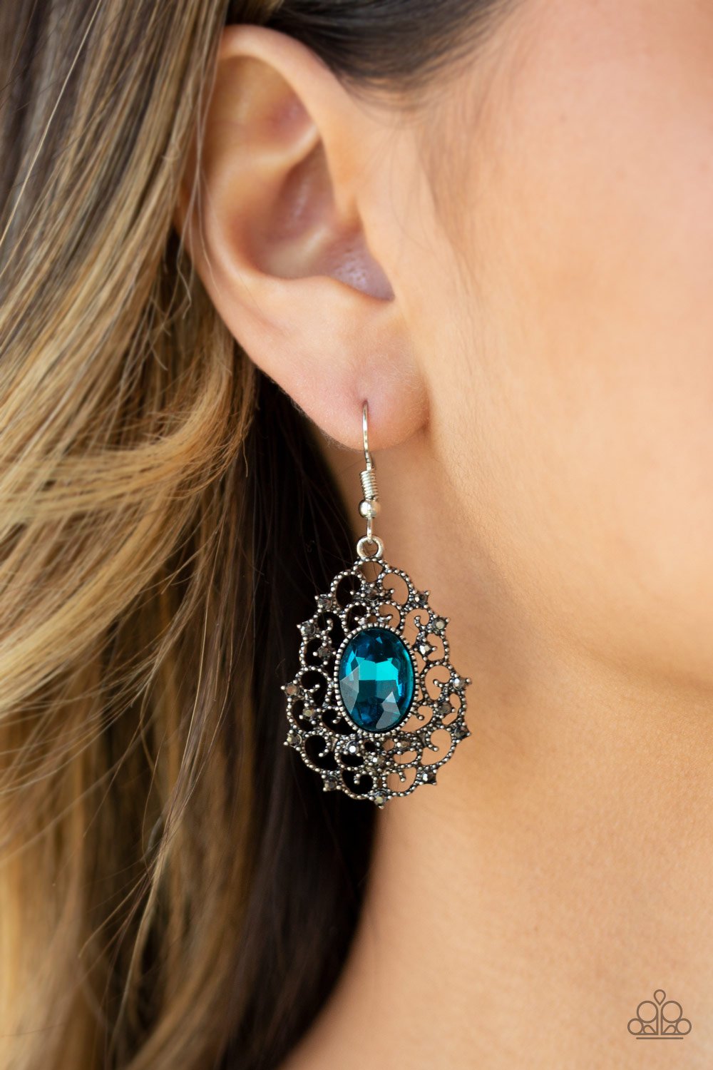 Regal Razzle - blue - Paparazzi earrings – JewelryBlingThing