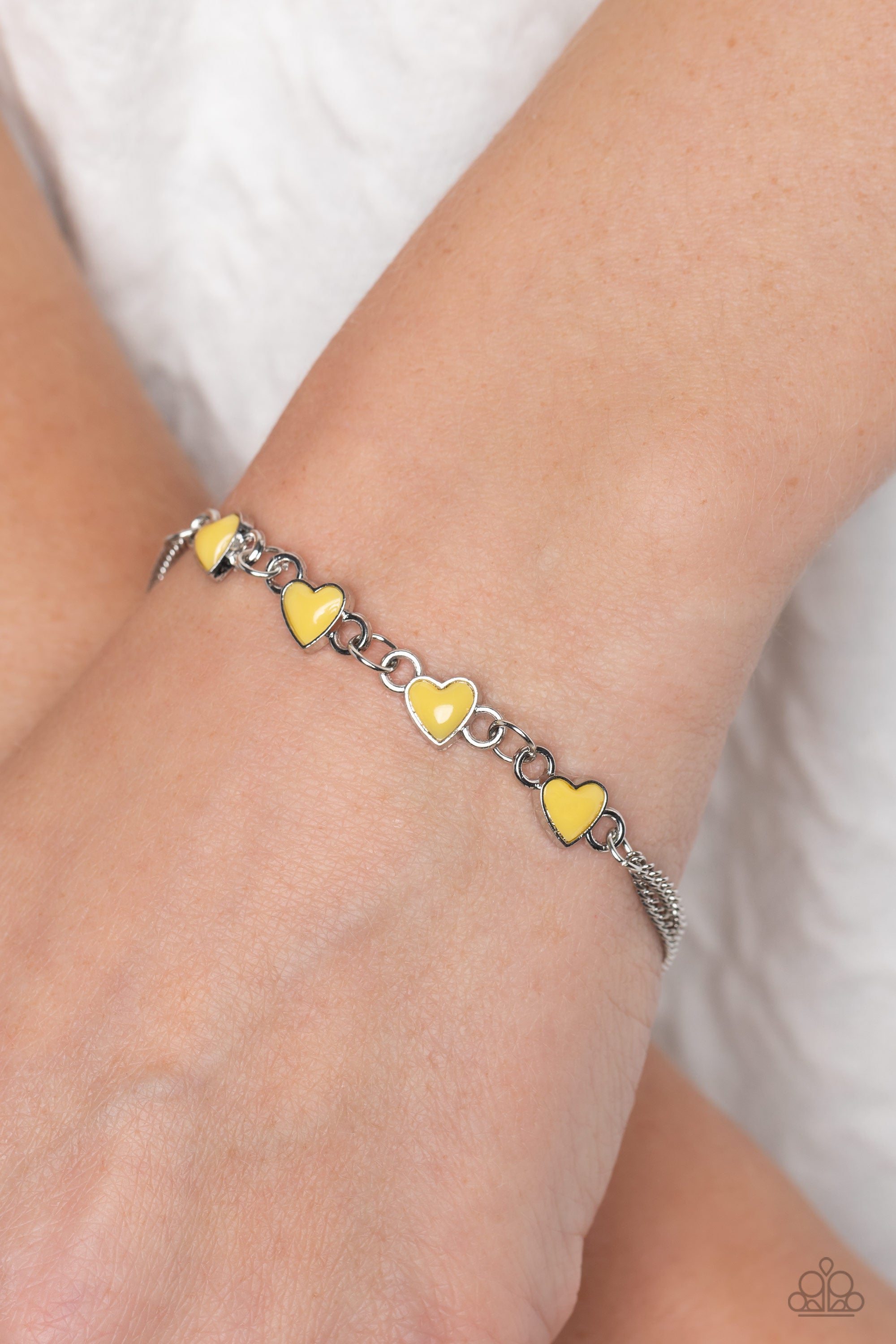 Smitten Sweethearts - yellow - Paparazzi bracelet – JewelryBlingThing