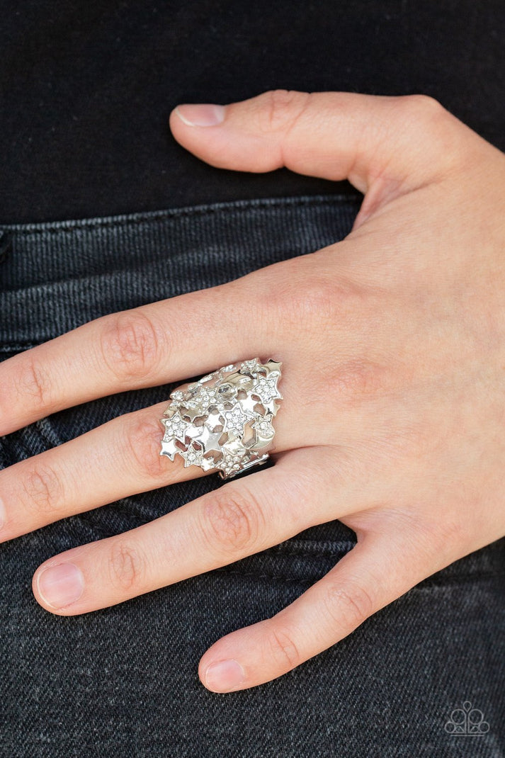 STAR-tacular Star-tacular - white - Paparazzi ring – JewelryBlingThing